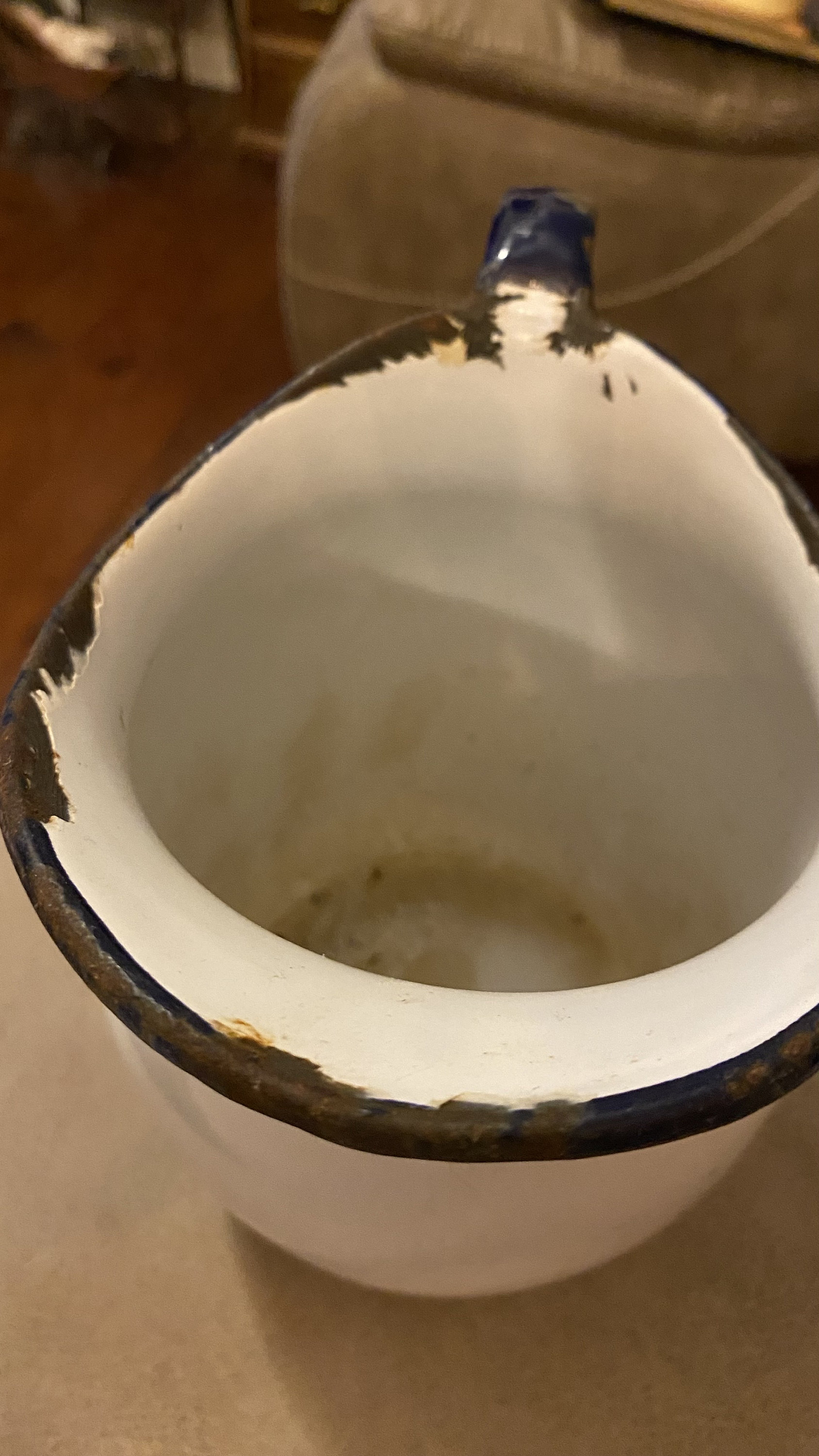 Vintage 8 Tall Farmhouse Wite Porcelain Water Pitcher With Black Trim ...