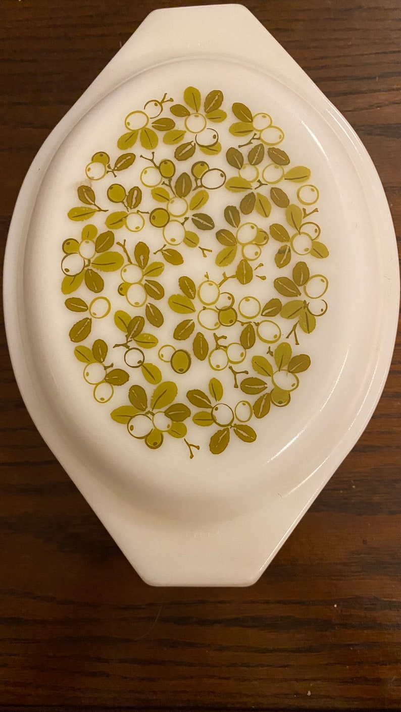 Vintage 1960s 1 1/2 Quart Oval PYREX Avocado Green Casserole Bowl W/lid ...