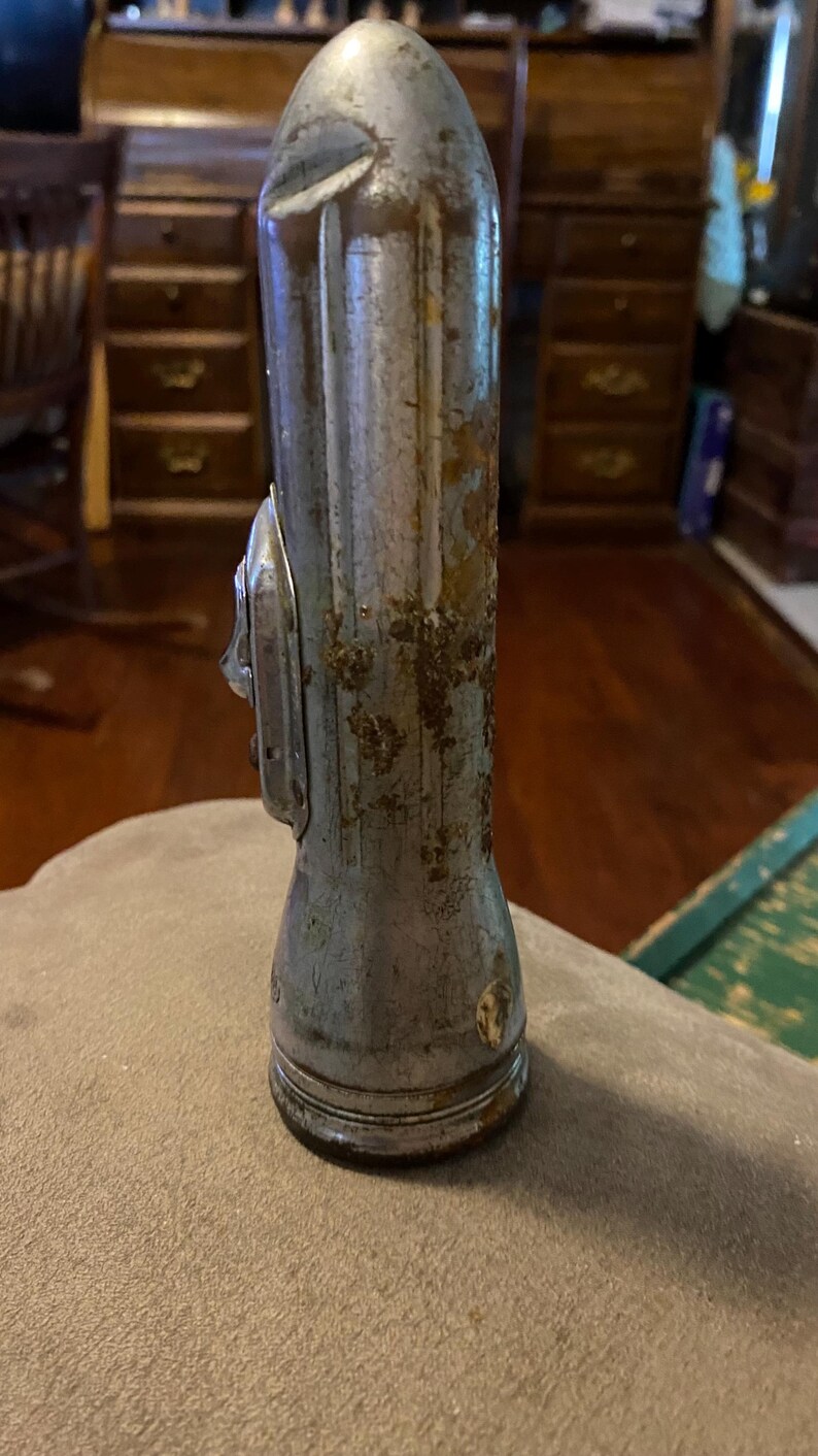 1920s-1930s Ray-o-vac Torpedo Rusted Chrome Small Flashlight With 2 ...