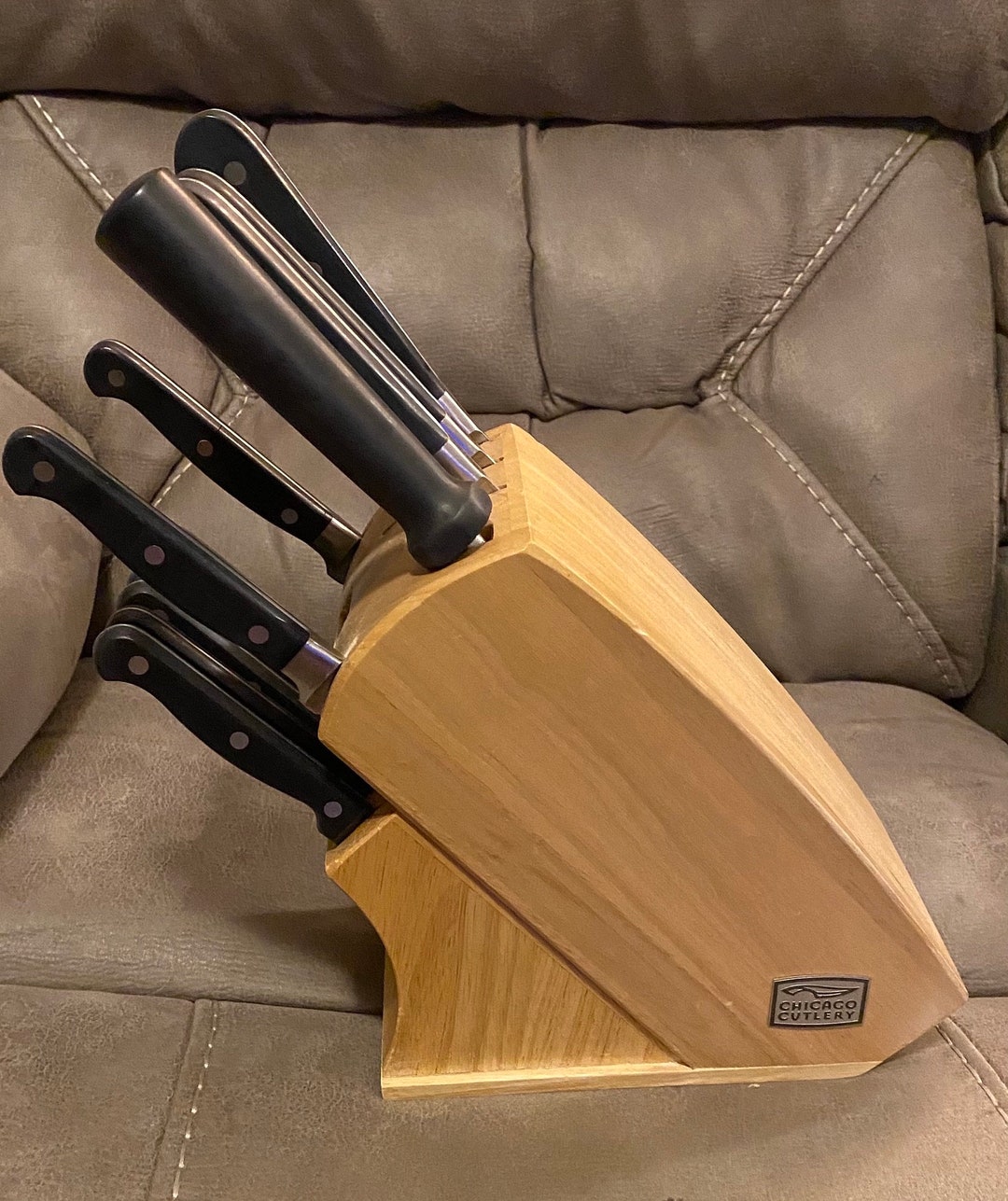 Vintage Chicago Cutlery 11 Knives Set With Sharpening Steel and Wood ...