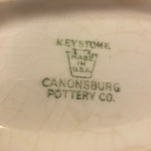 Vintage Decorative Floral Soup Boat From Keystone Canonsburg Pottery Co ...