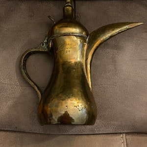 Vintage Middle Eastern Dallah/teapot??? 10” Spot to Handle X 12 1/2 ...
