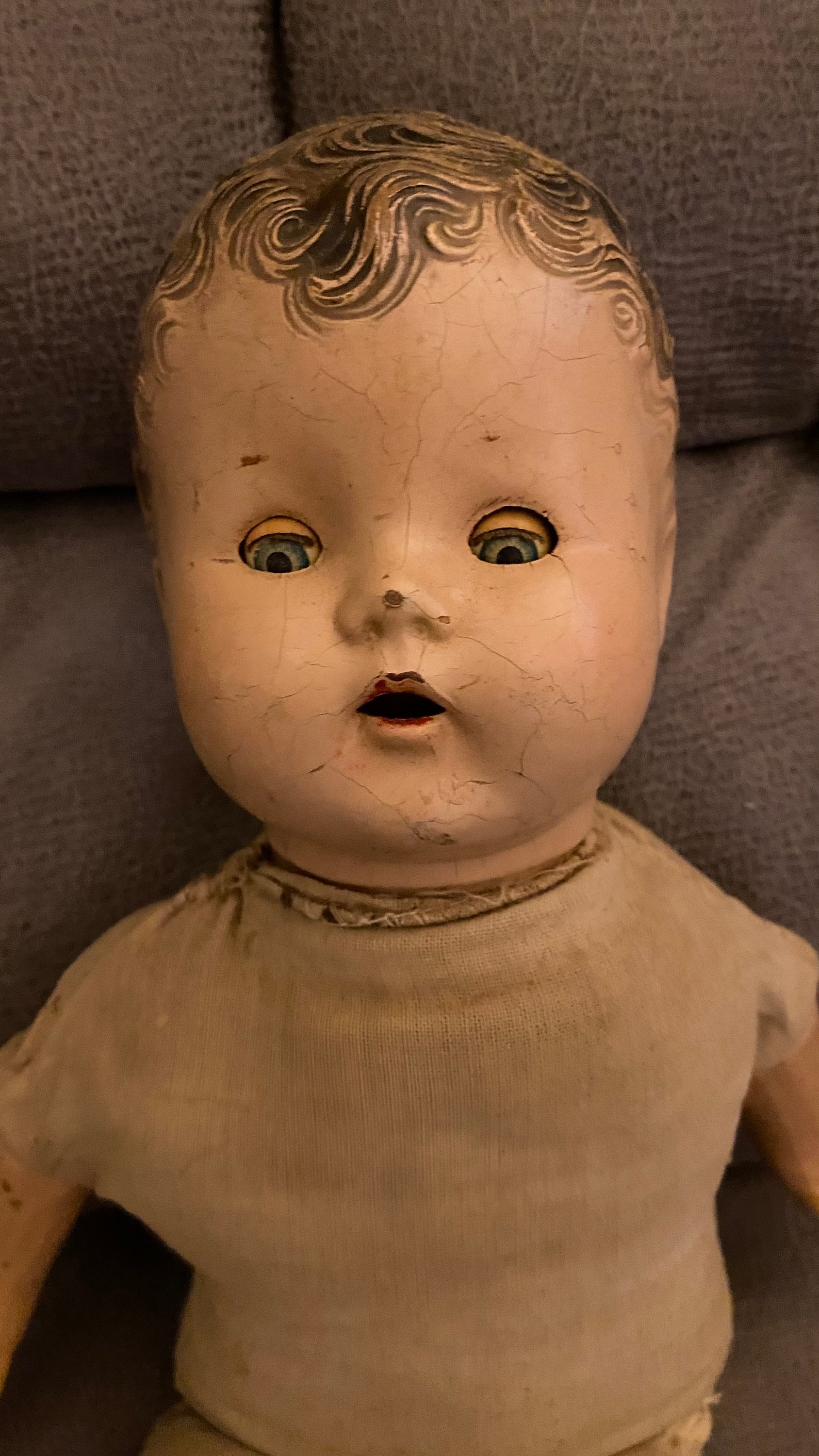 Vintage 1930’s-1940’s 16” Mom’s Cloth Body and Composition Crier Baby ...