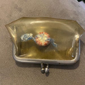 Vintage Rare 1940’s-1960’s?? Clear Plastic Coin Purse Which is Yellowed ...