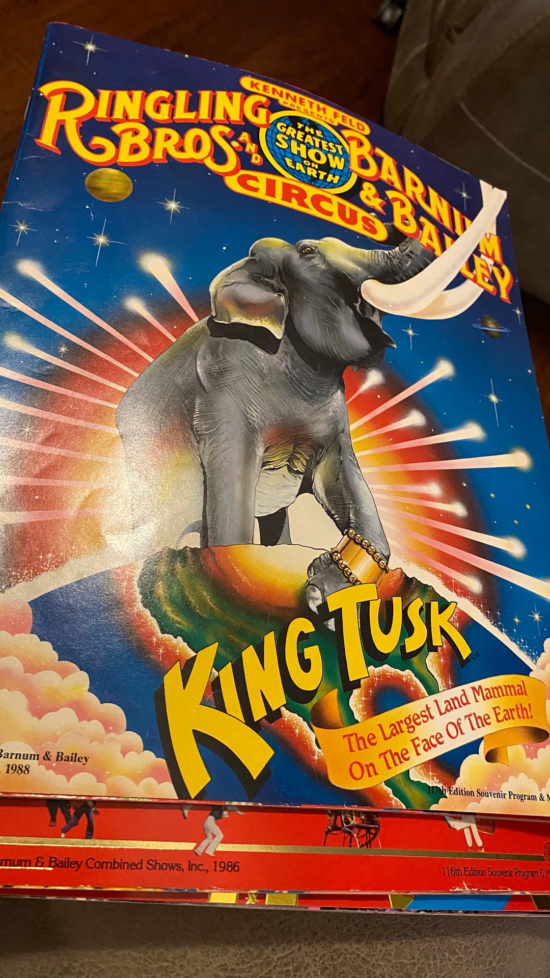 Vintage 1988 117th Edition Ringling Bros Barnum & Bailey Circus ...