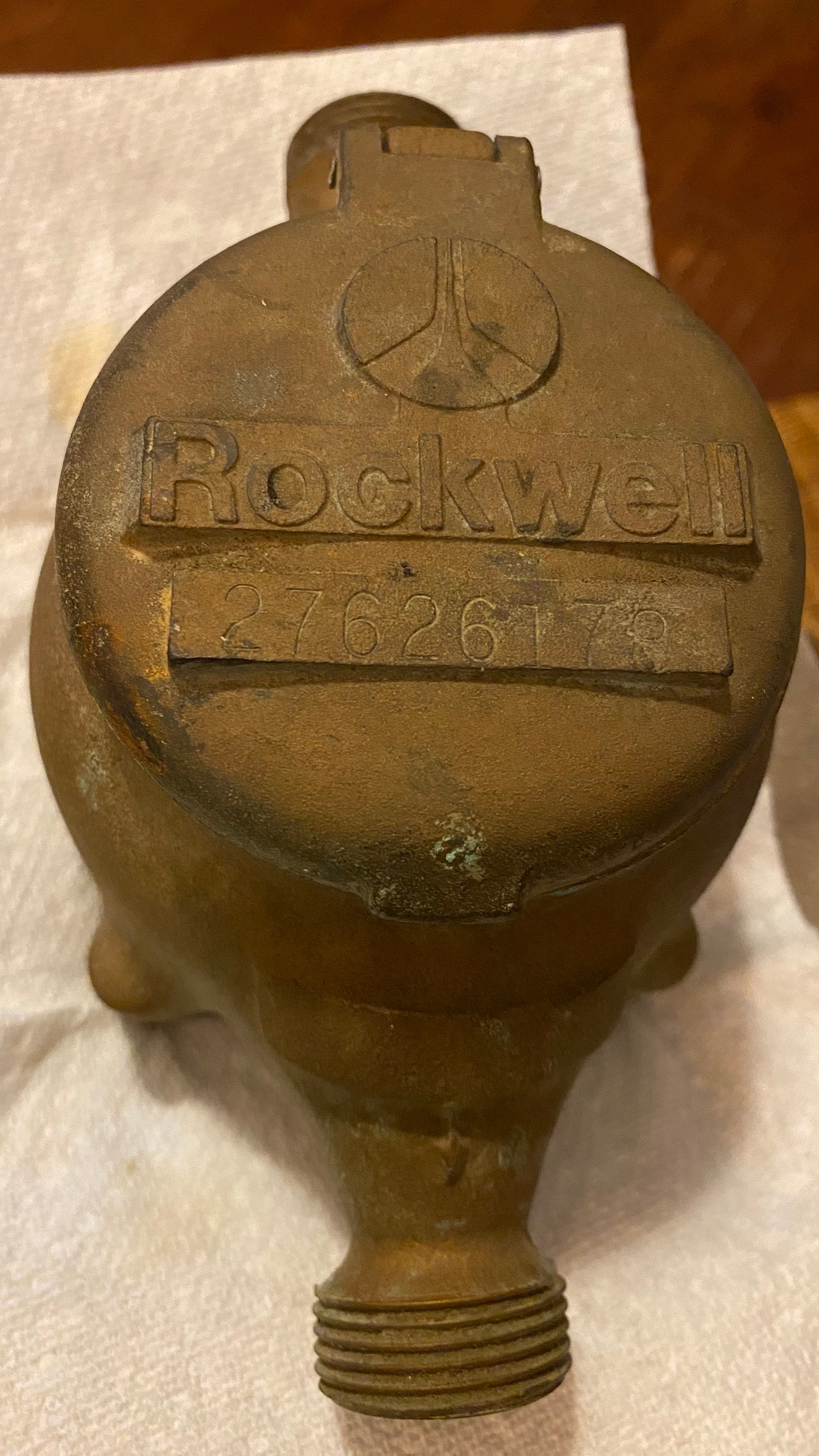 Vintage Rockwell International Water Meter 5/8 S-04 Solid Brass very ...