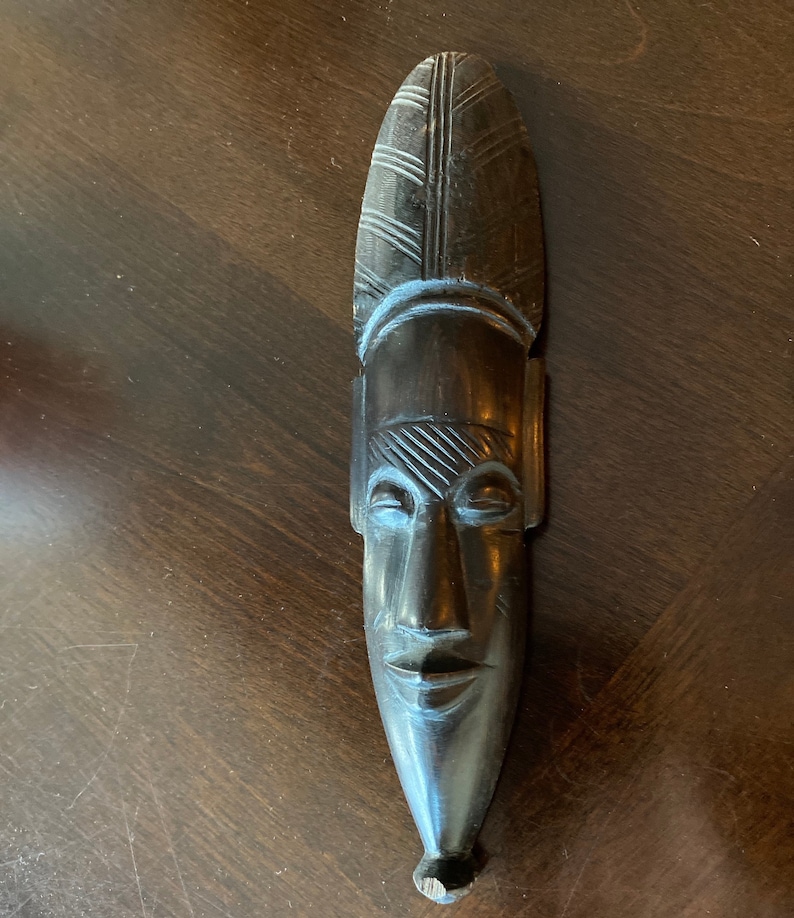 Vintage Rare African Carved Ebony Mask - Etsy