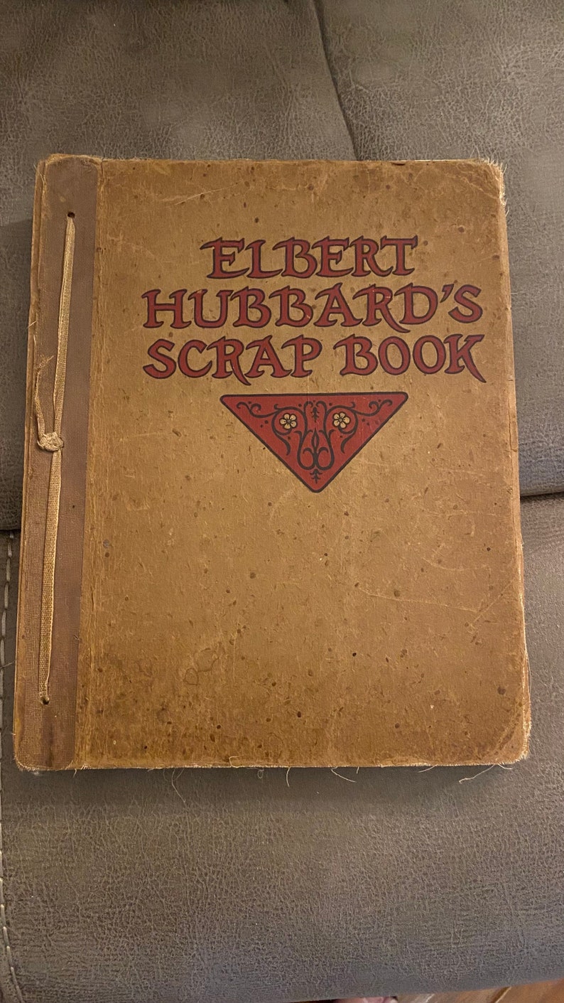 Vintage Very Rare 1923 Elbert Hubbards Scrap Book With Upside - Etsy