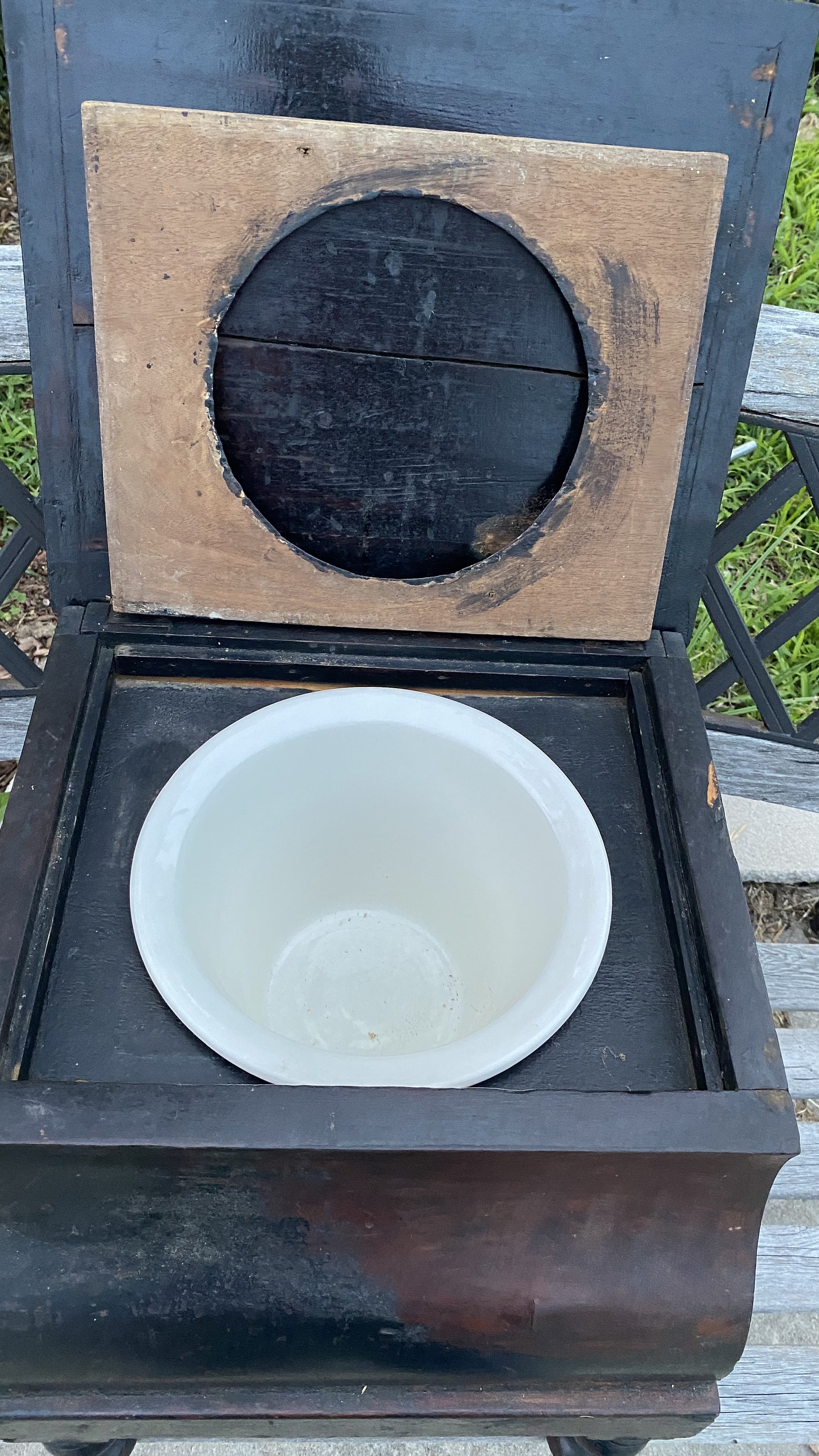 Antique Victorian Chamber Pot Chair With Extendable Foot Rest - Etsy