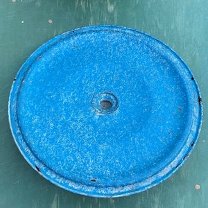 Vintage Really Old Large Sky Blue Porcelain Bean & Stew Cooking Pot ...