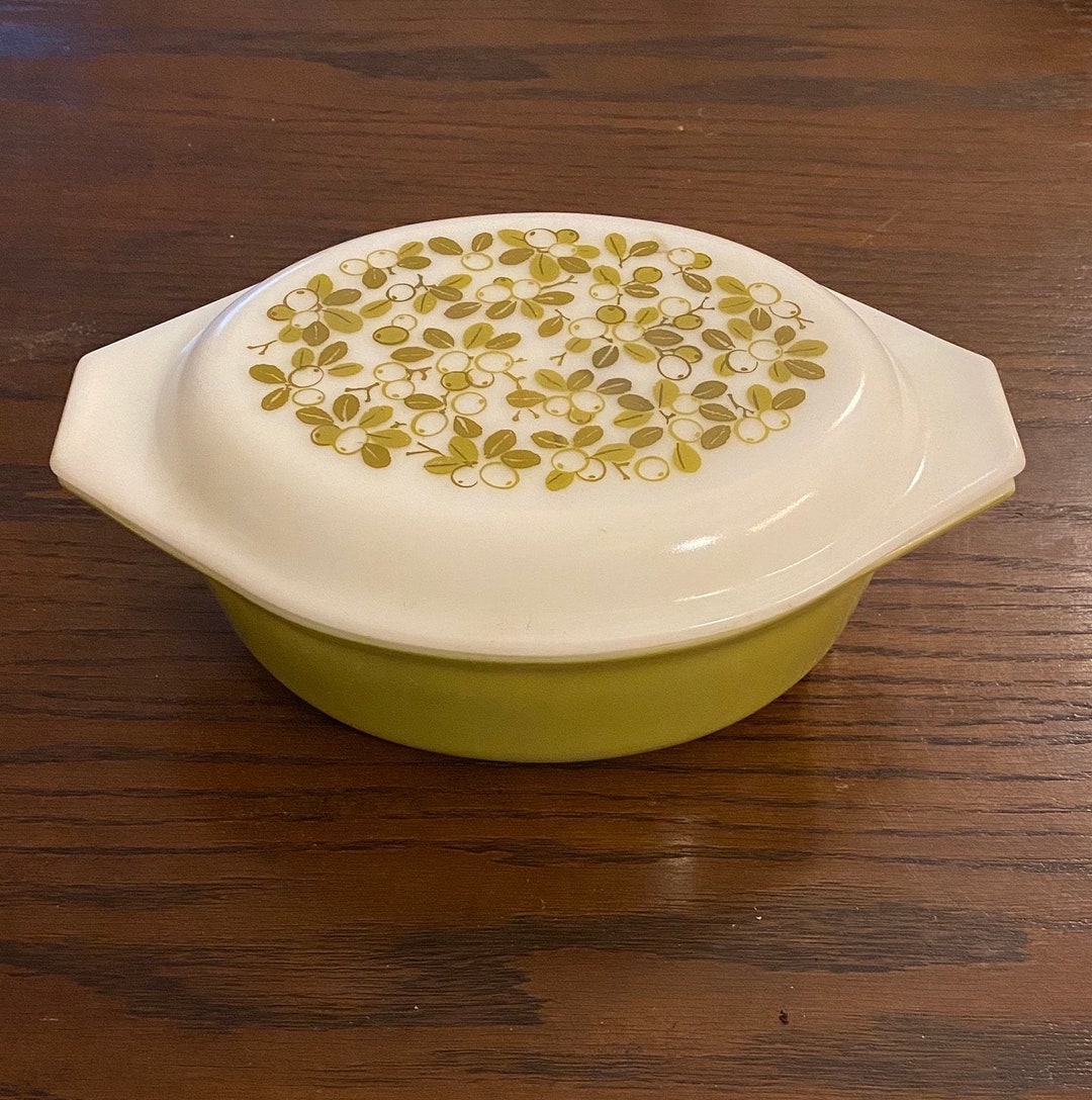 Vintage 1960’s 1 1/2 Quart Oval PYREX Avocado Green Casserole Bowl W ...