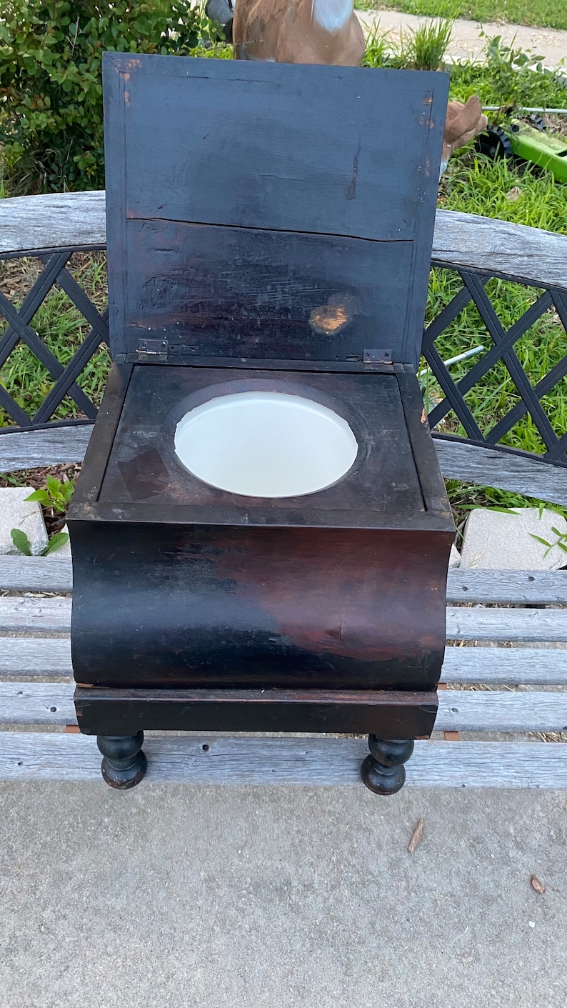 Antique Victorian Chamber Pot Chair With Extendable Foot Rest - Etsy