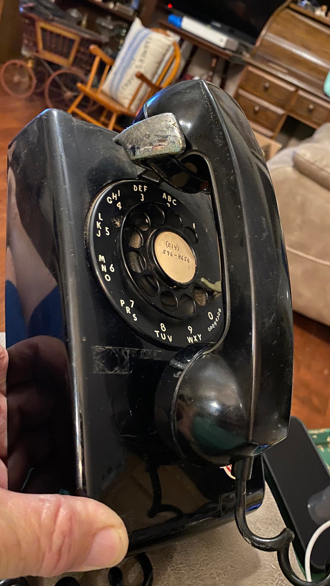 Vintage 1940s-1960s Western Electric A/B 554 Black Dial/pulse Wall ...