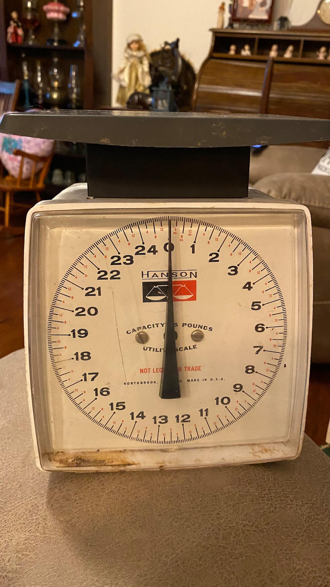 2vintage 25 Pound HANSON Household Scale. Zero Adjustable and in Very ...