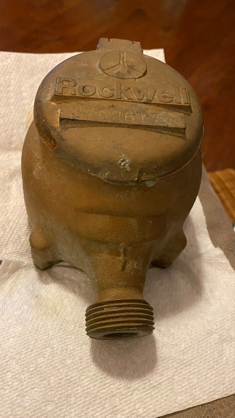 Vintage Rockwell International Water Meter 5/8 S-04 Solid Brass very ...