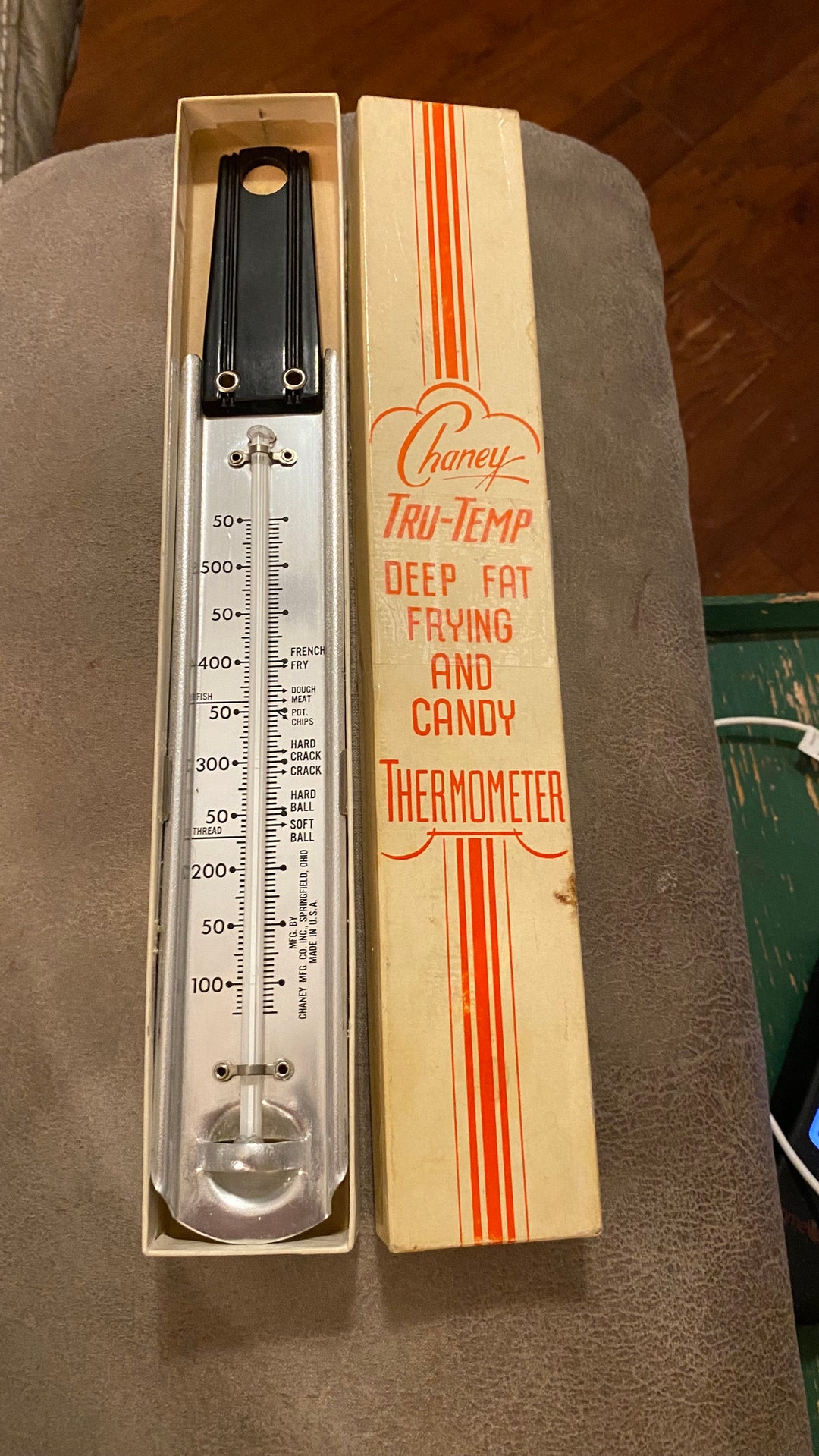Vintage Chaney Tru-temp Deep Fat Frying and Candy Thermometer in Its ...