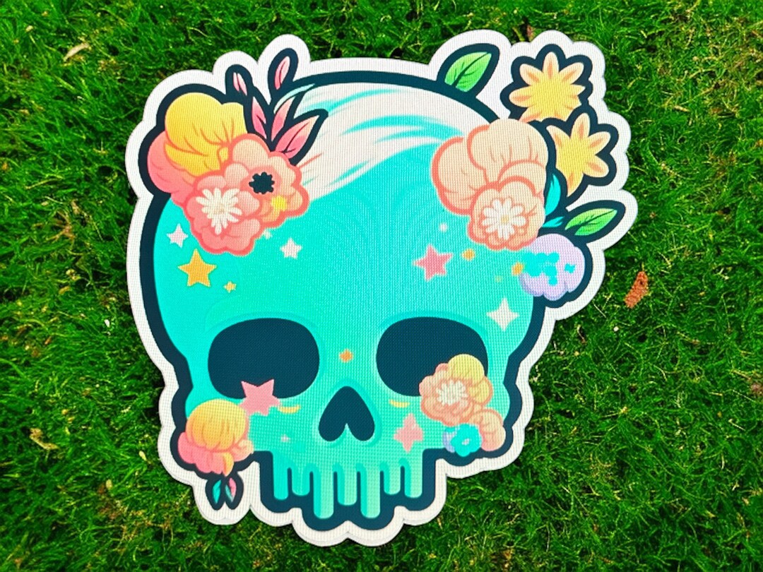 Skull Sticker Cute Kawaii Girly - Etsy