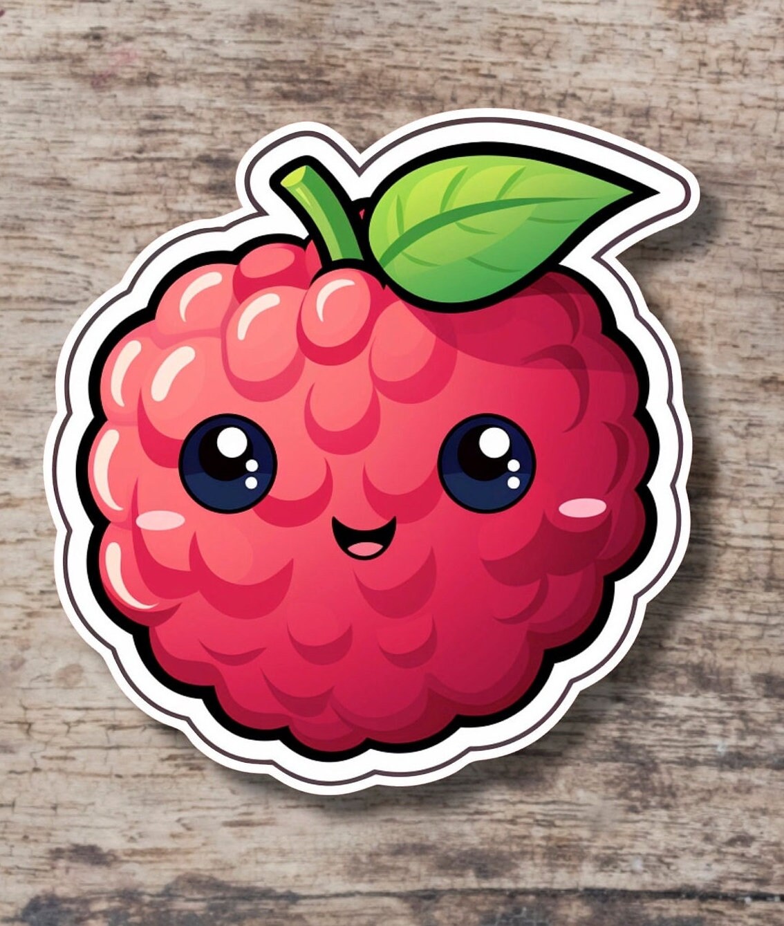 Raspberry Sticker Cute Kawaii Cartoon Gift Decal - Etsy