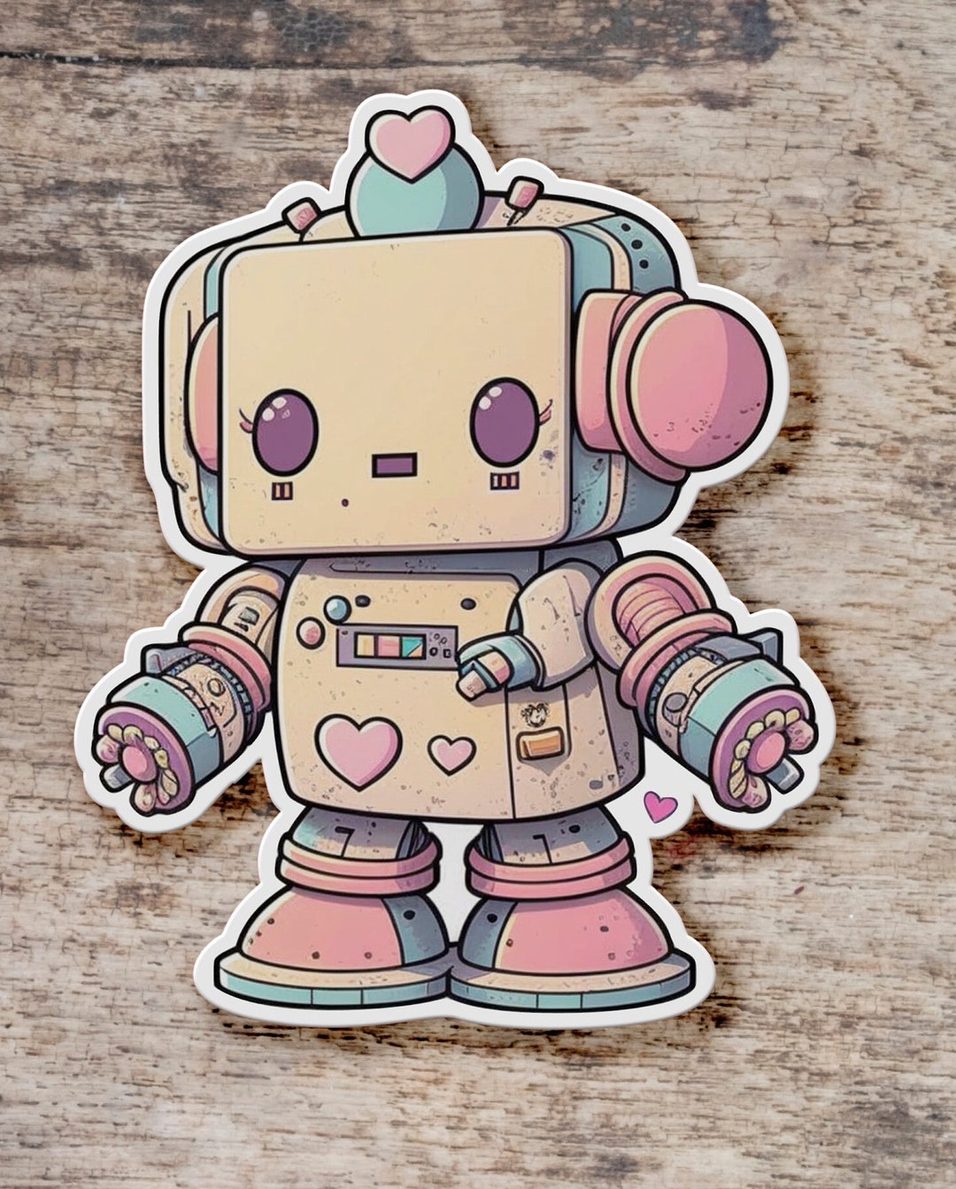 Robot Sticker Feminine Cute Decal Gift - Etsy