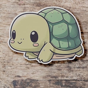 Turtle Sticker Very Cute Kawaii Waterproof Decal - Etsy