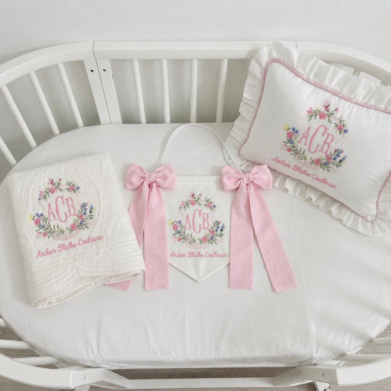 Baby Shower, Gift, Baby Girl, Baby Boy, Monogrammed, Nursery, Hospital ...