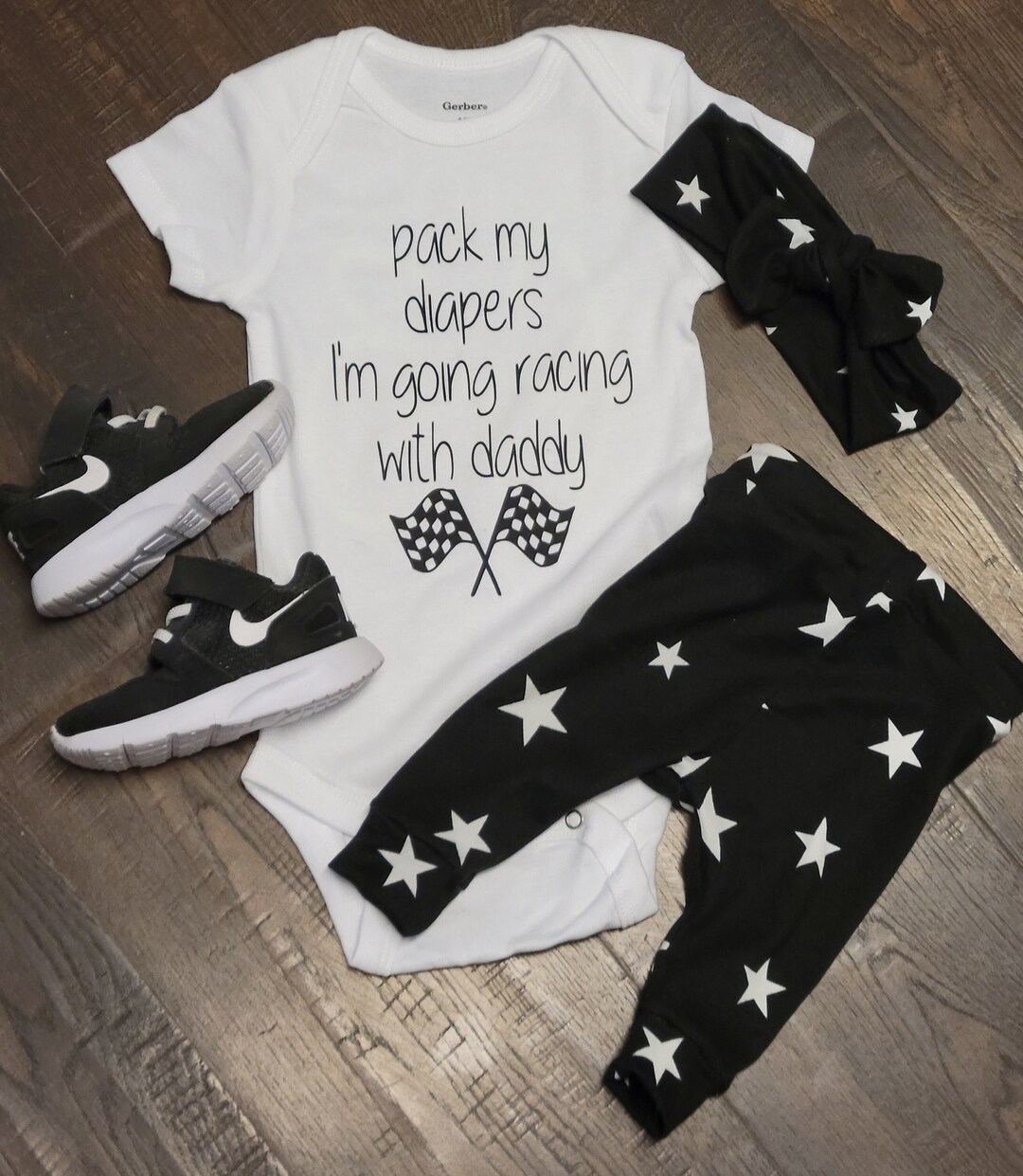Pack My Diapers Racing - Personalized Onesie - Etsy