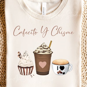 Cafecito Y Chisme Latte Coffee PNG Sublimation Design, Coffee and ...