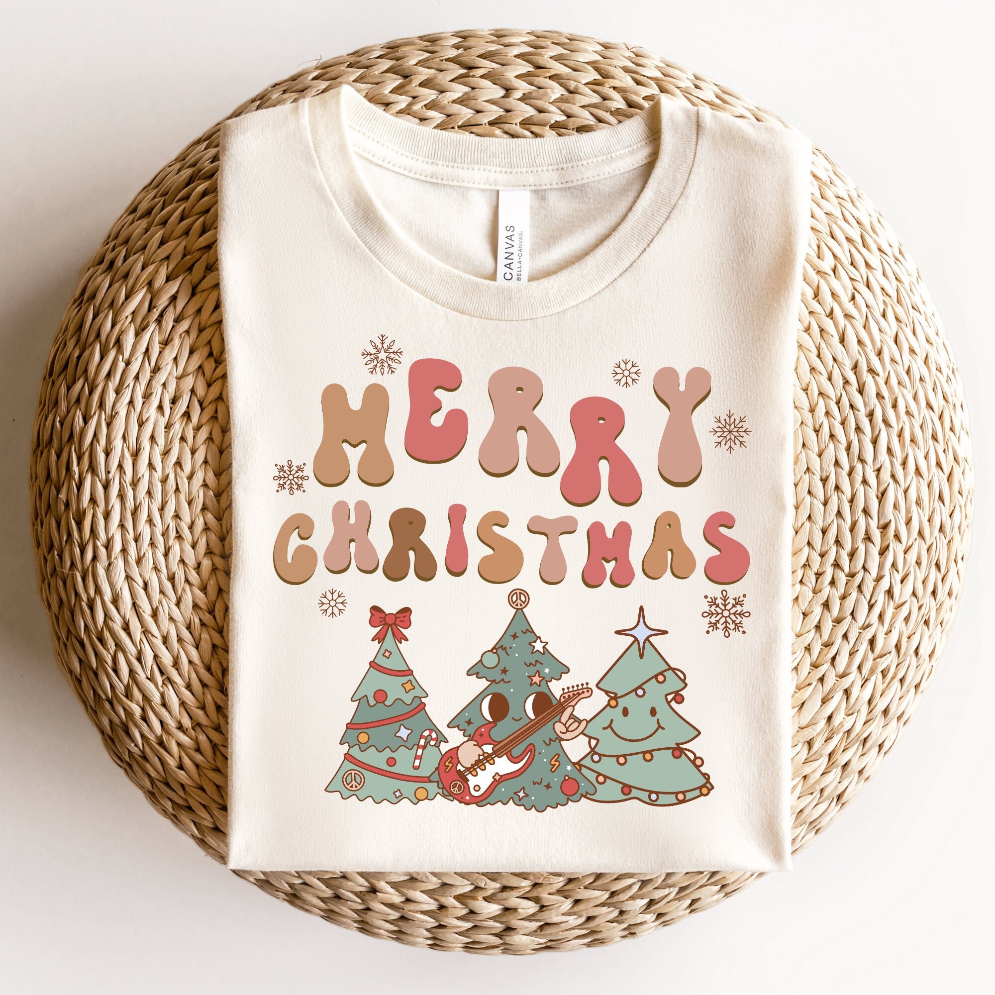 Retro Christmas Png for Sublimation & Print, Boho Merry Christmas Png ...