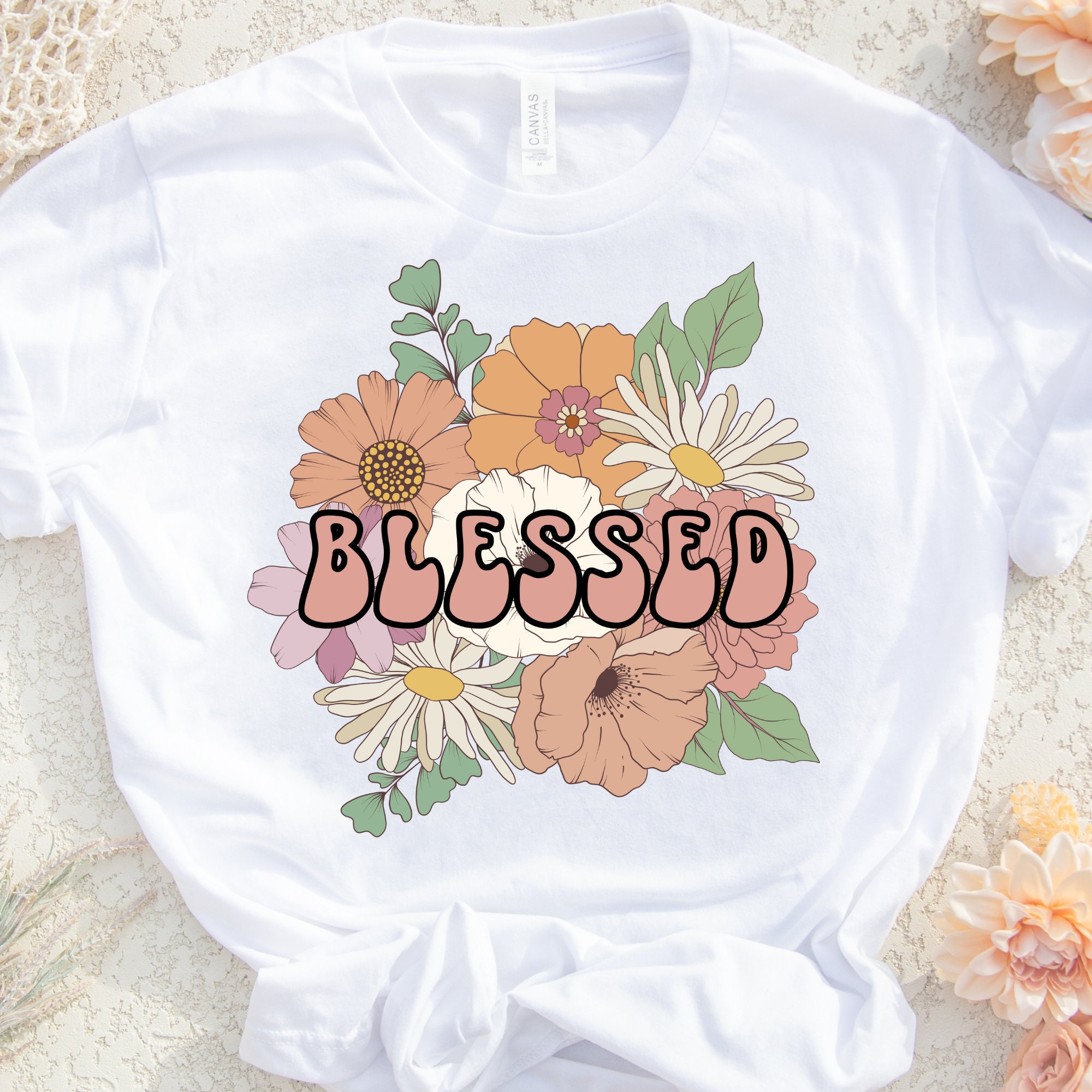 Blessed PNG for Sublimation, Boho Blessed Shirt Designs Png, Blessed ...