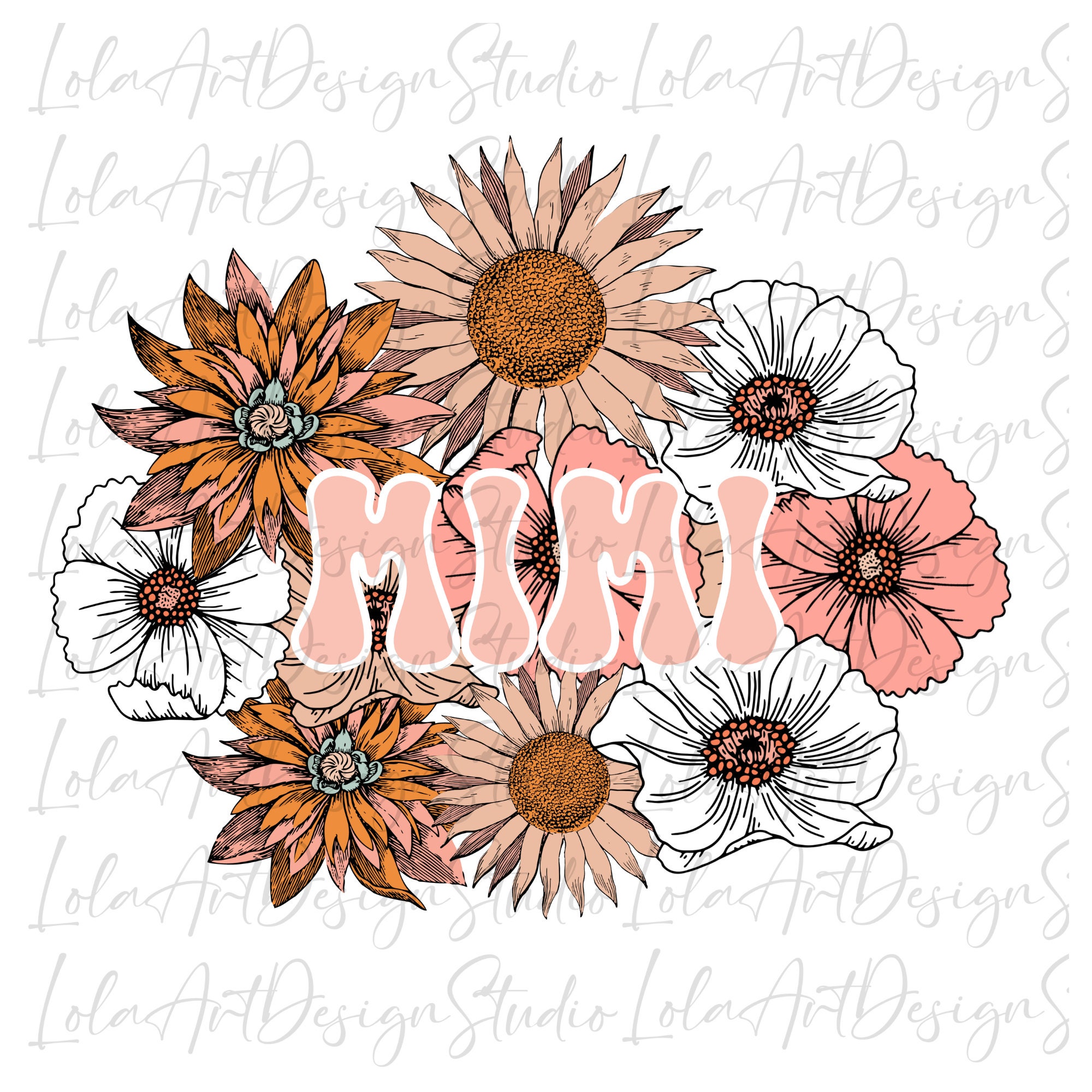 Mimi PNG for Sublimation Boho Mimi Shirt Design Png Floral - Etsy