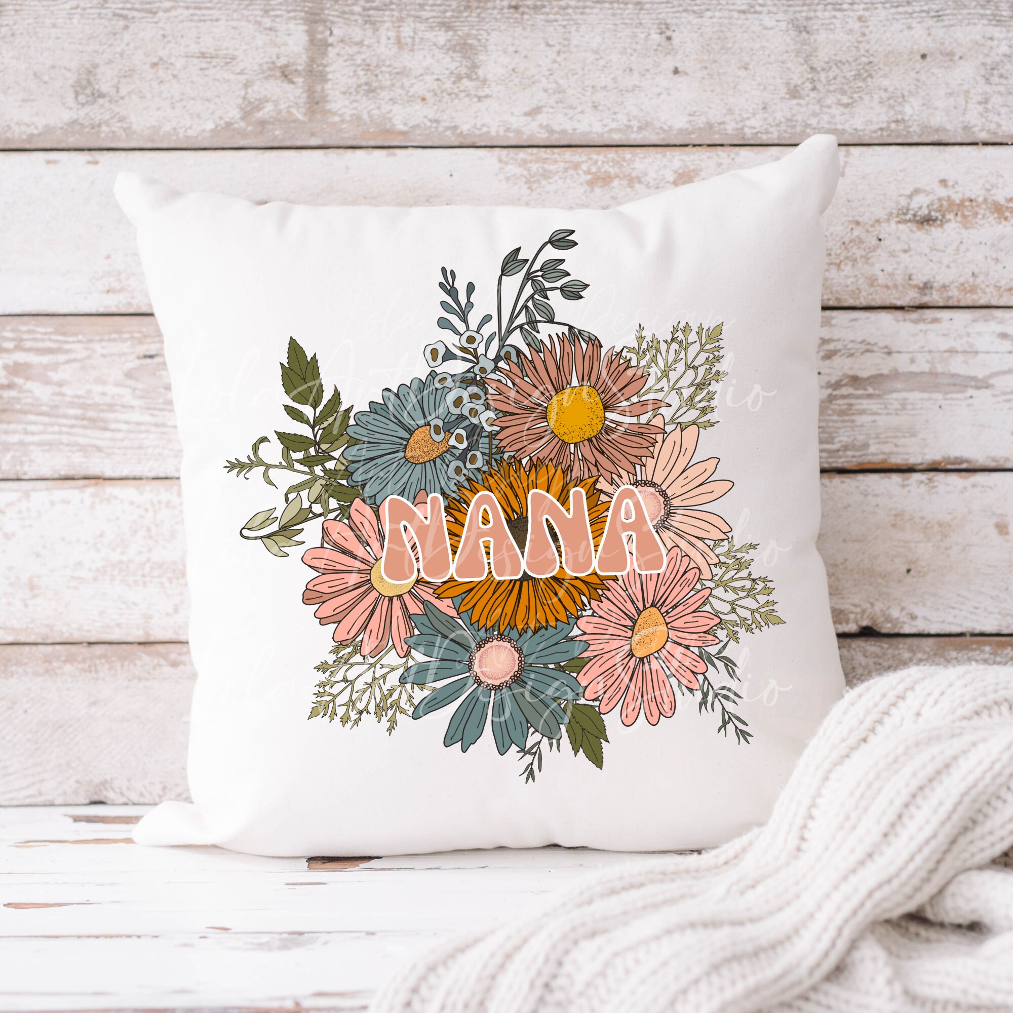 Floral Nana Png Design File for Sublimation, Nana Floral Png, Tshirt Design Png Gift for Grandma ...