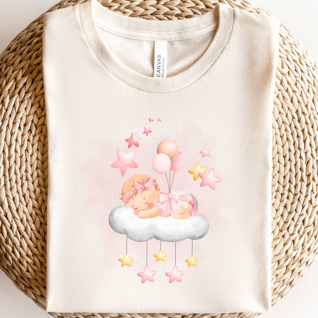 Cute Baby PNG Sublimation, Cute Baby Girl Shirt Design, Pink Baby With ...
