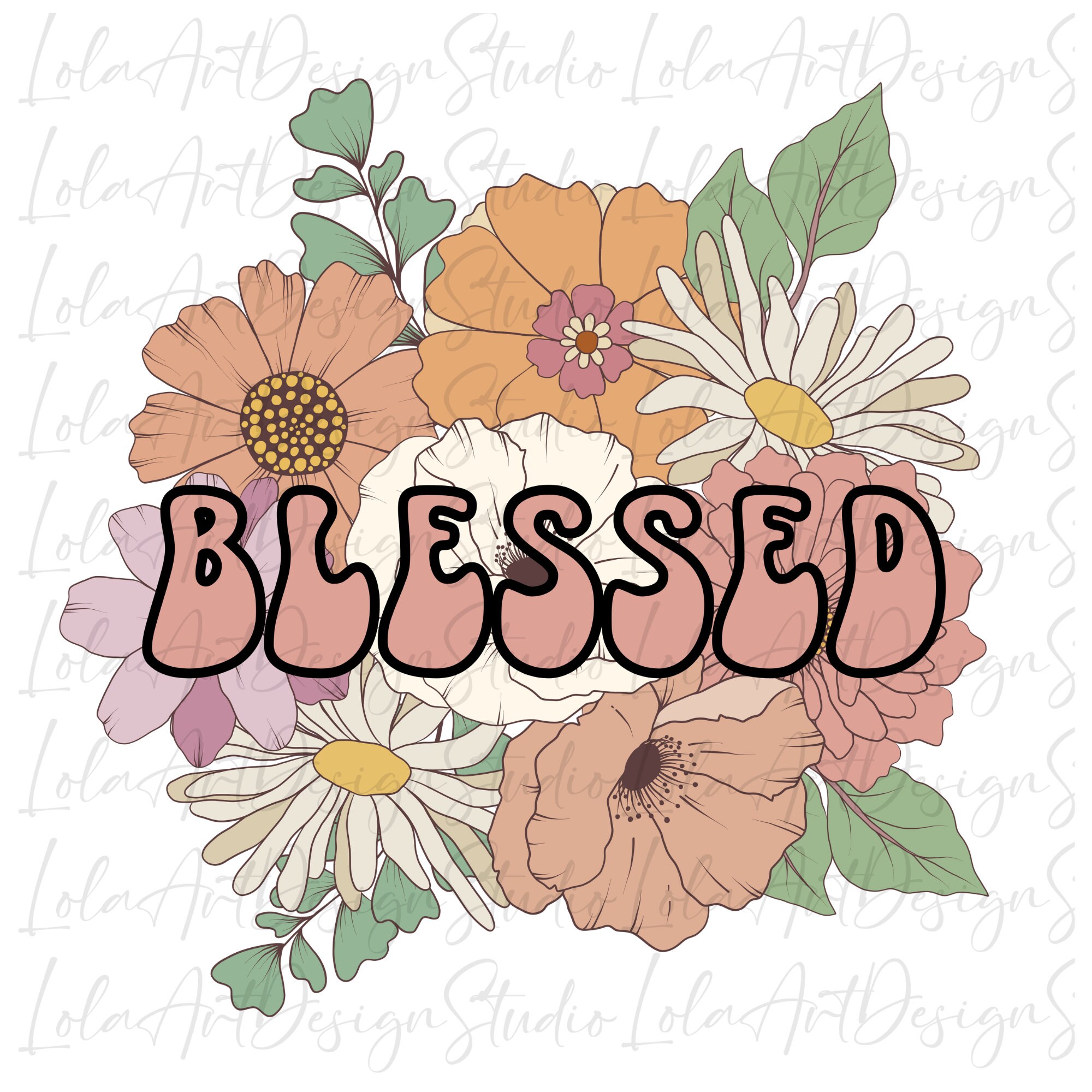 Blessed PNG for Sublimation, Boho Blessed Shirt Designs Png, Blessed ...