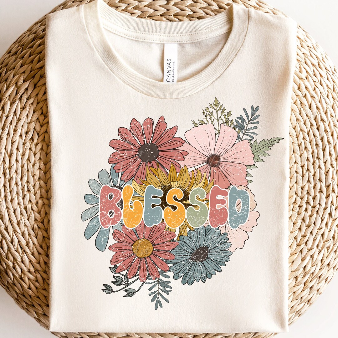 Blessed PNG for Sublimation, Boho Blessed Shirt Designs Png, Blessed ...