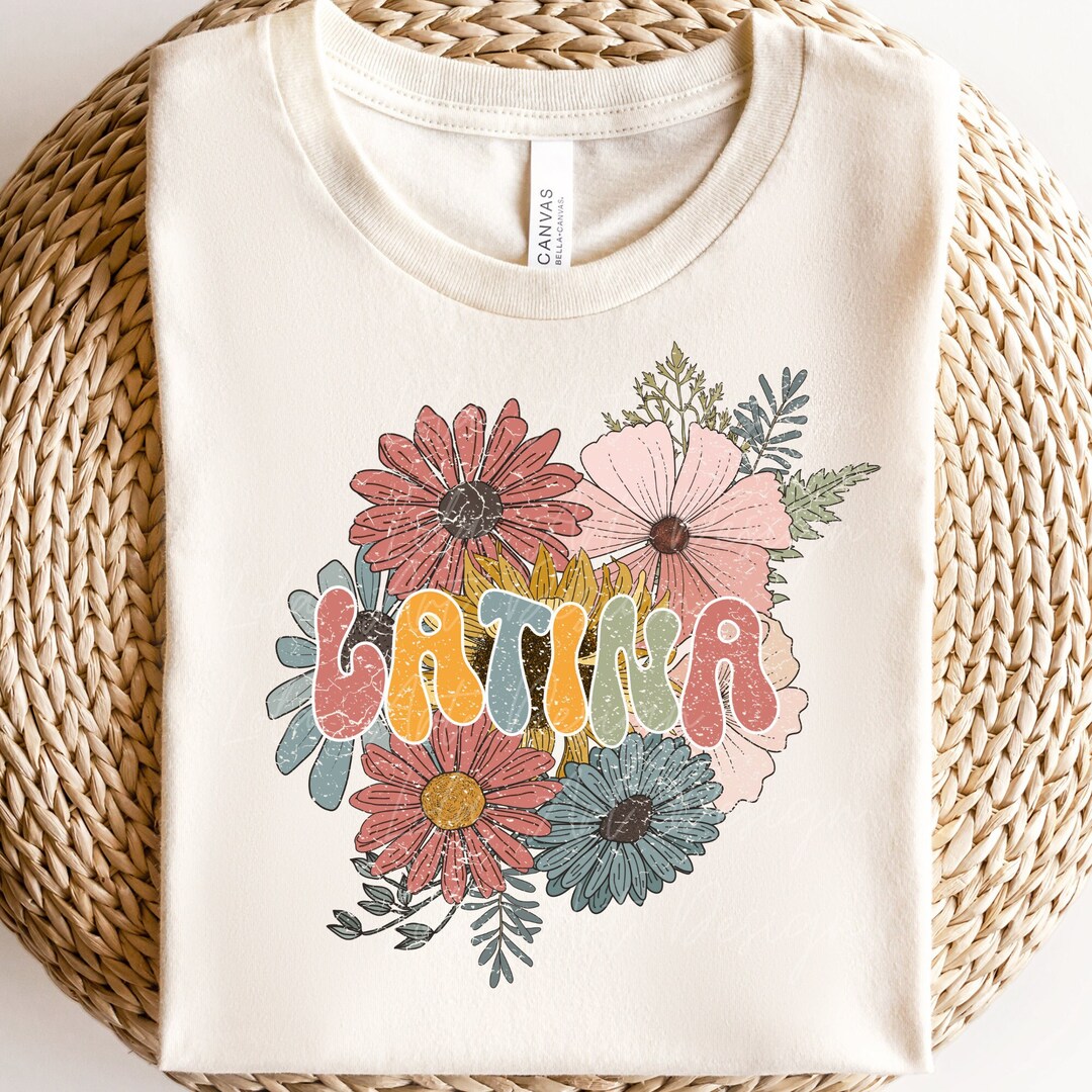 Floral Latina Png Design File for Sublimation, Latina Floral Png ...