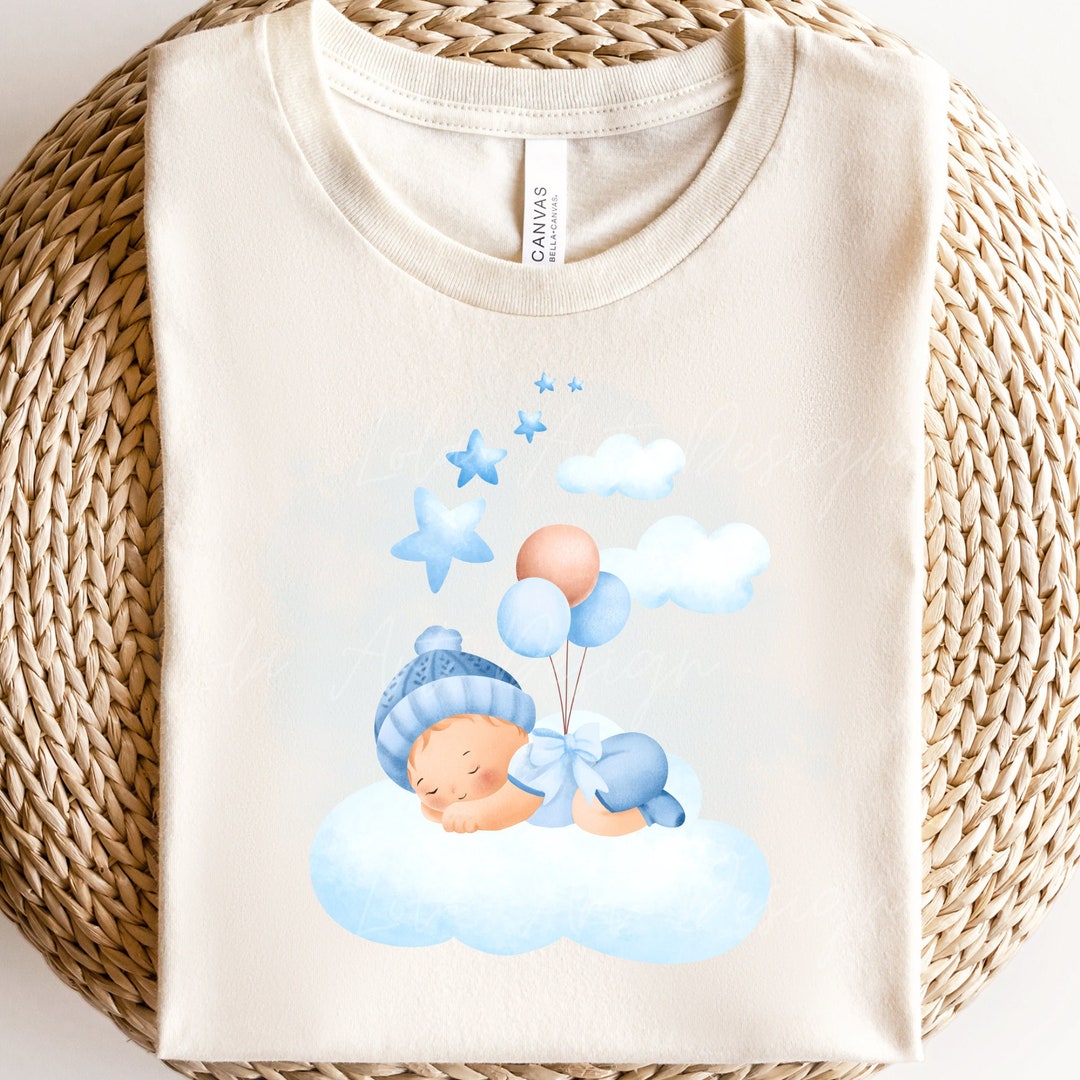 Cute Baby PNG Sublimation, Cute Baby Boy Shirt Design, Blue Baby With ...