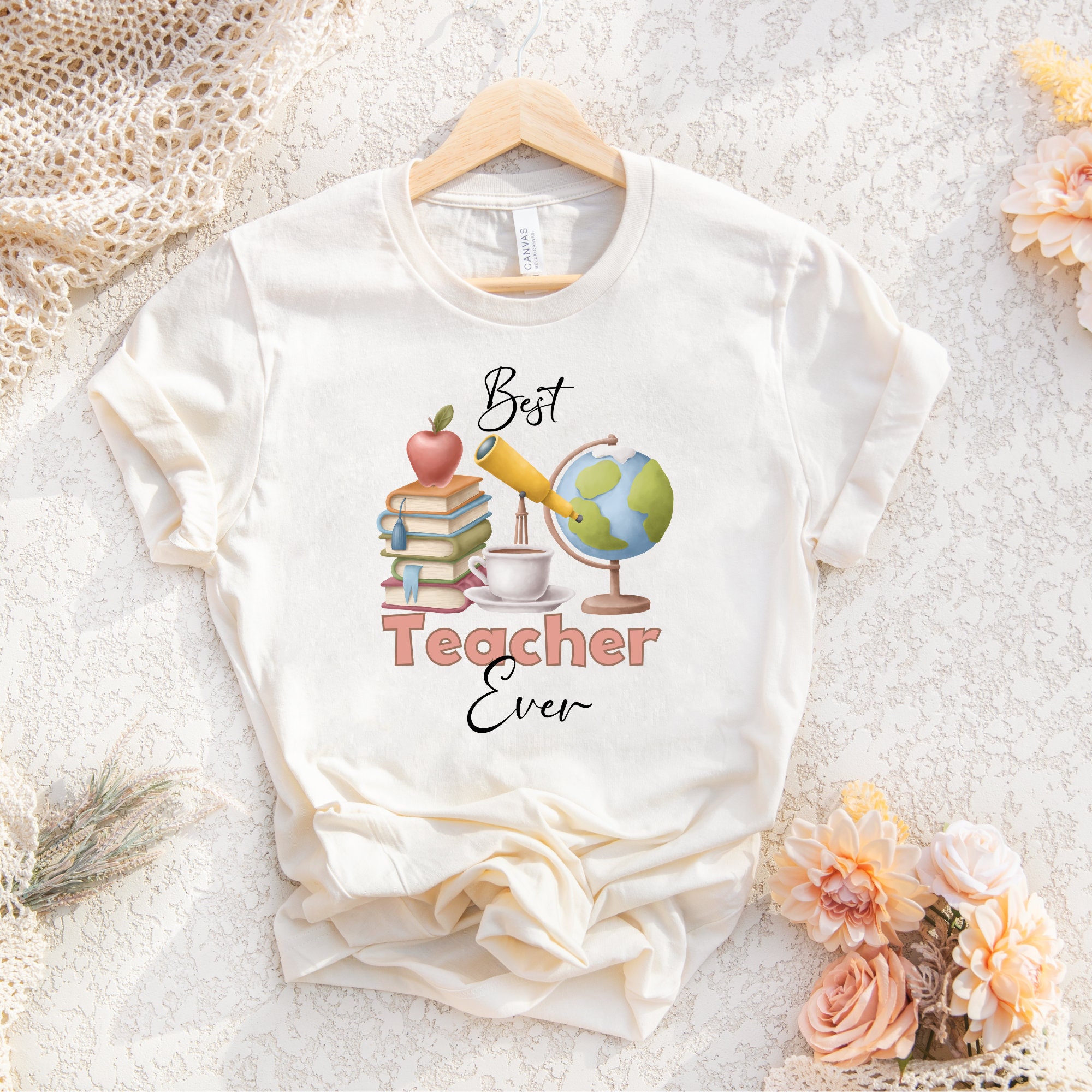 Best Teacher Ever PNG for Sublimation Teacher Shirt Design - Etsy