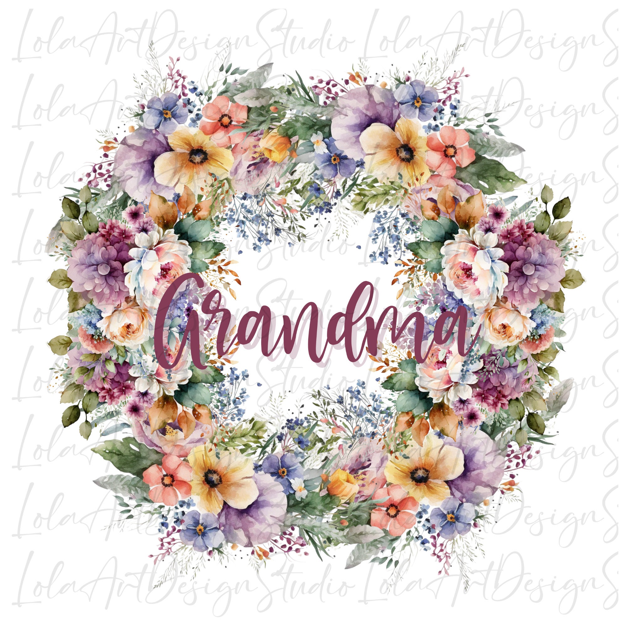 Floral Grandma PNG Sublimation Design, Easter Boho Grandma Shirt Design ...