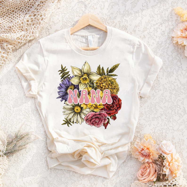Floral Nana Png, Nana Design File for Sublimation, Nana Floral Png ...
