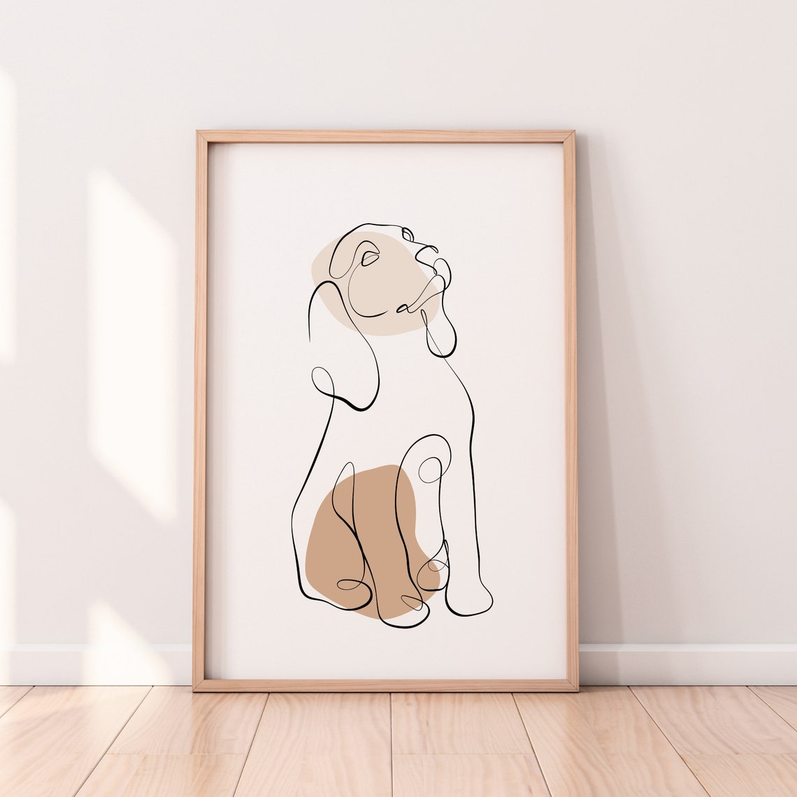 One Line Cocker Drawing, Single Line Art Dog Portrait, Cocker Spaniel ...