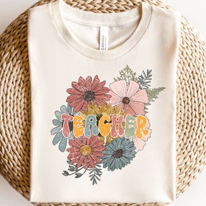 Floral Teacher PNG for Sublimation, Teacher Shirt Design Png ,favorite ...