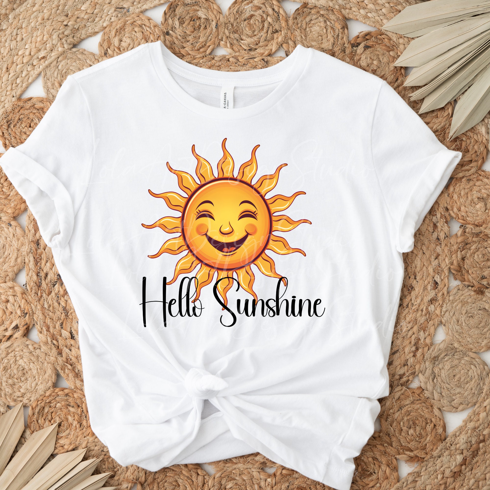Hello Sunshine PNG Sublimation Design, Cute Funny Smiling Sun Png, Fun ...