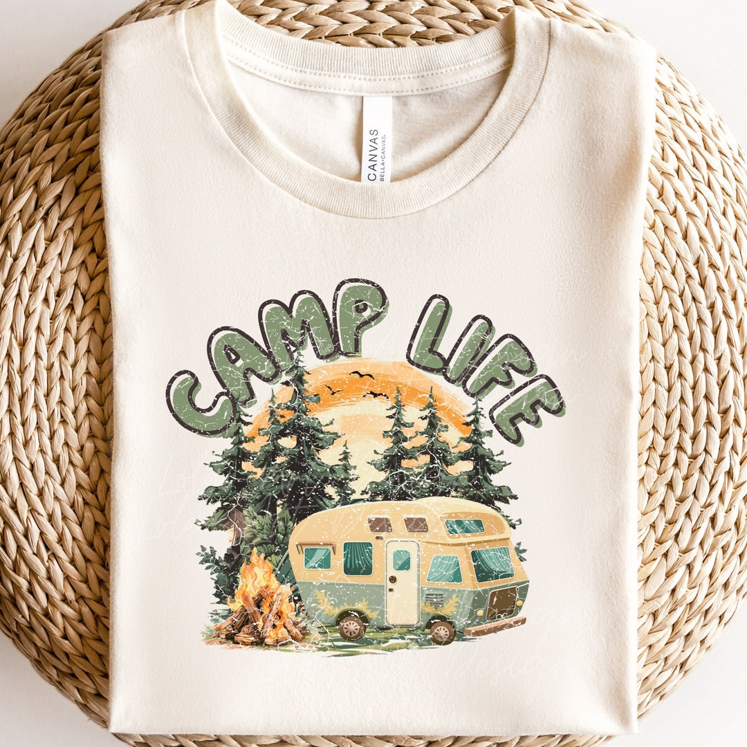 Camp Life PNG File for Sublimation Printing, Camping Sublimation Design ...