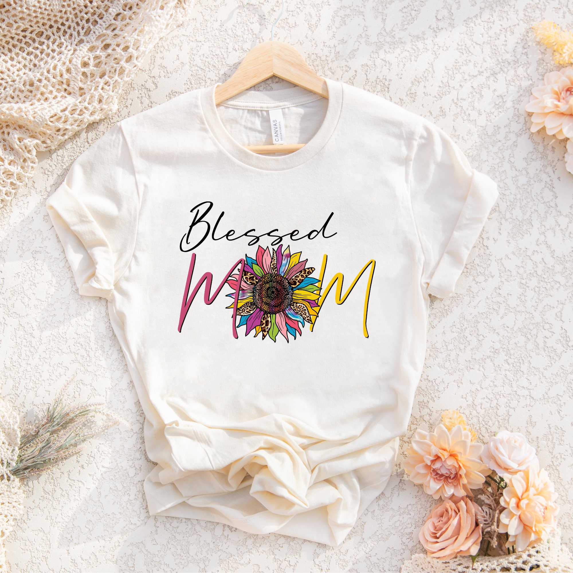 Blessed Mom PNG for Sublimation, Blessed Mom Shirt Designs Png, Blessed ...