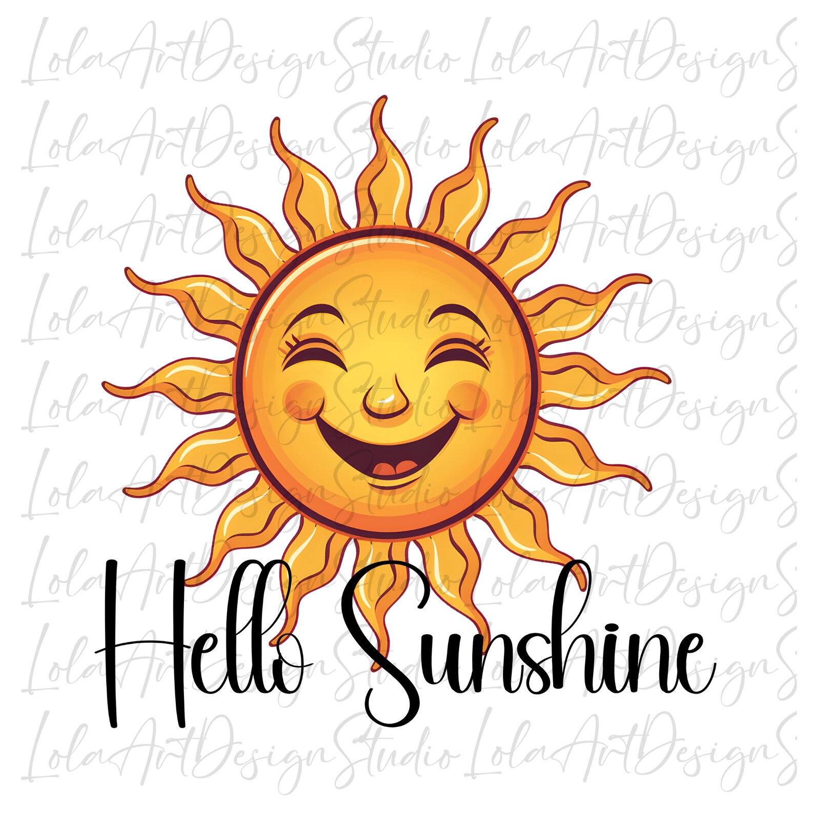 Hello Sunshine PNG Sublimation Design, Cute Funny Smiling Sun Png, Fun ...