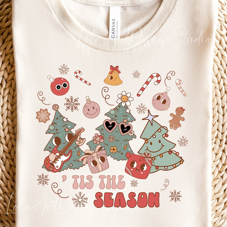 Tis the Season Png Sublimation Design Retro Christmas Tree - Etsy
