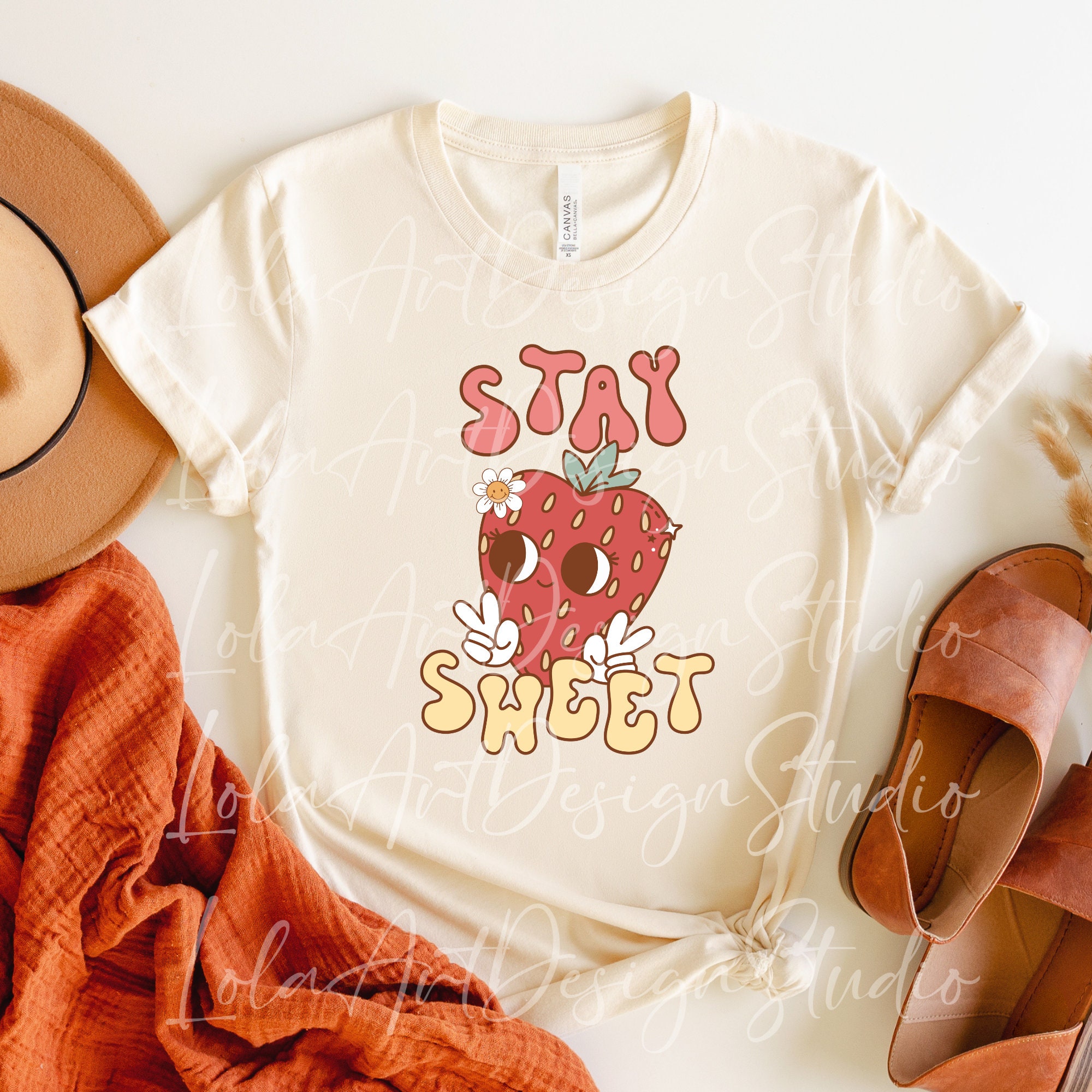 Stay Sweet PNG File Sublimation Design, Funny Strawberry Sublimation ...