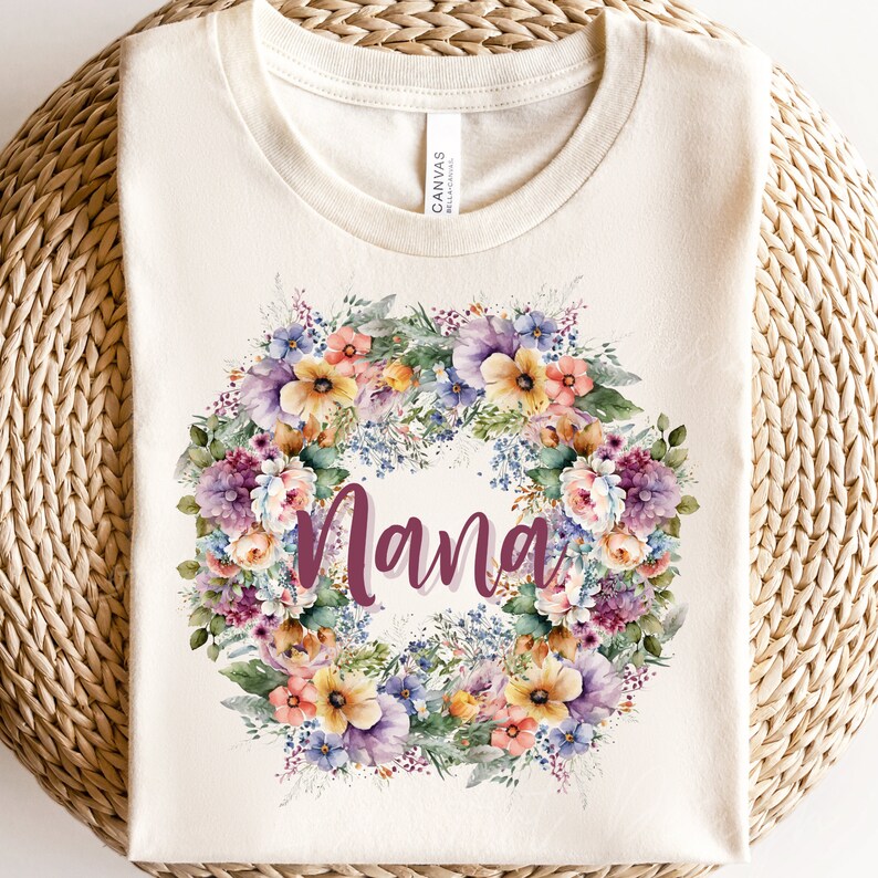 Floral Nana PNG Sublimation Design Easter Boho Nana Shirt - Etsy