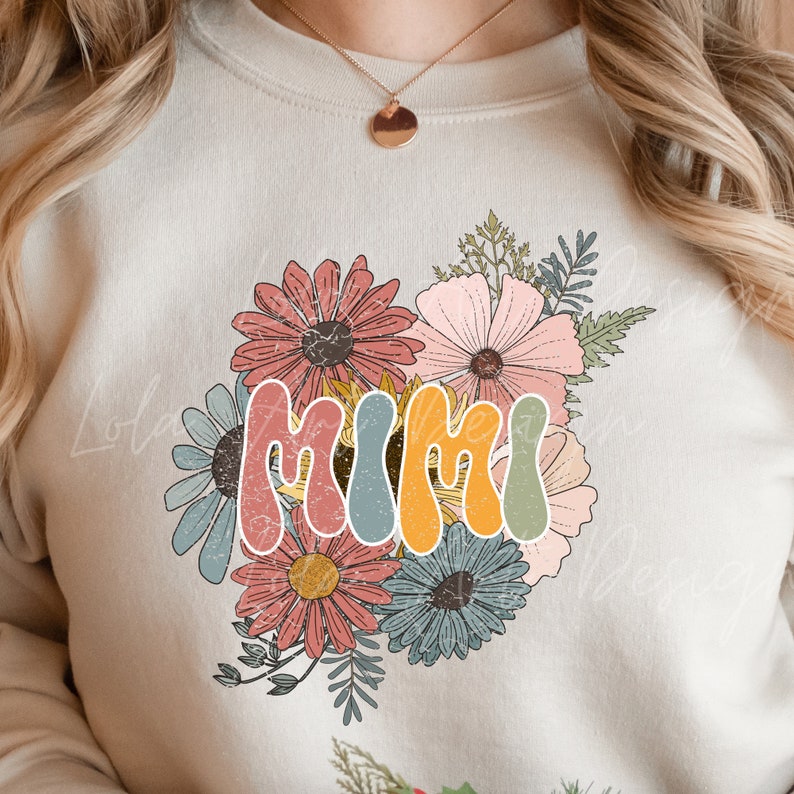 Mimi PNG for Sublimation Boho Mimi Shirt Design Png Floral - Etsy