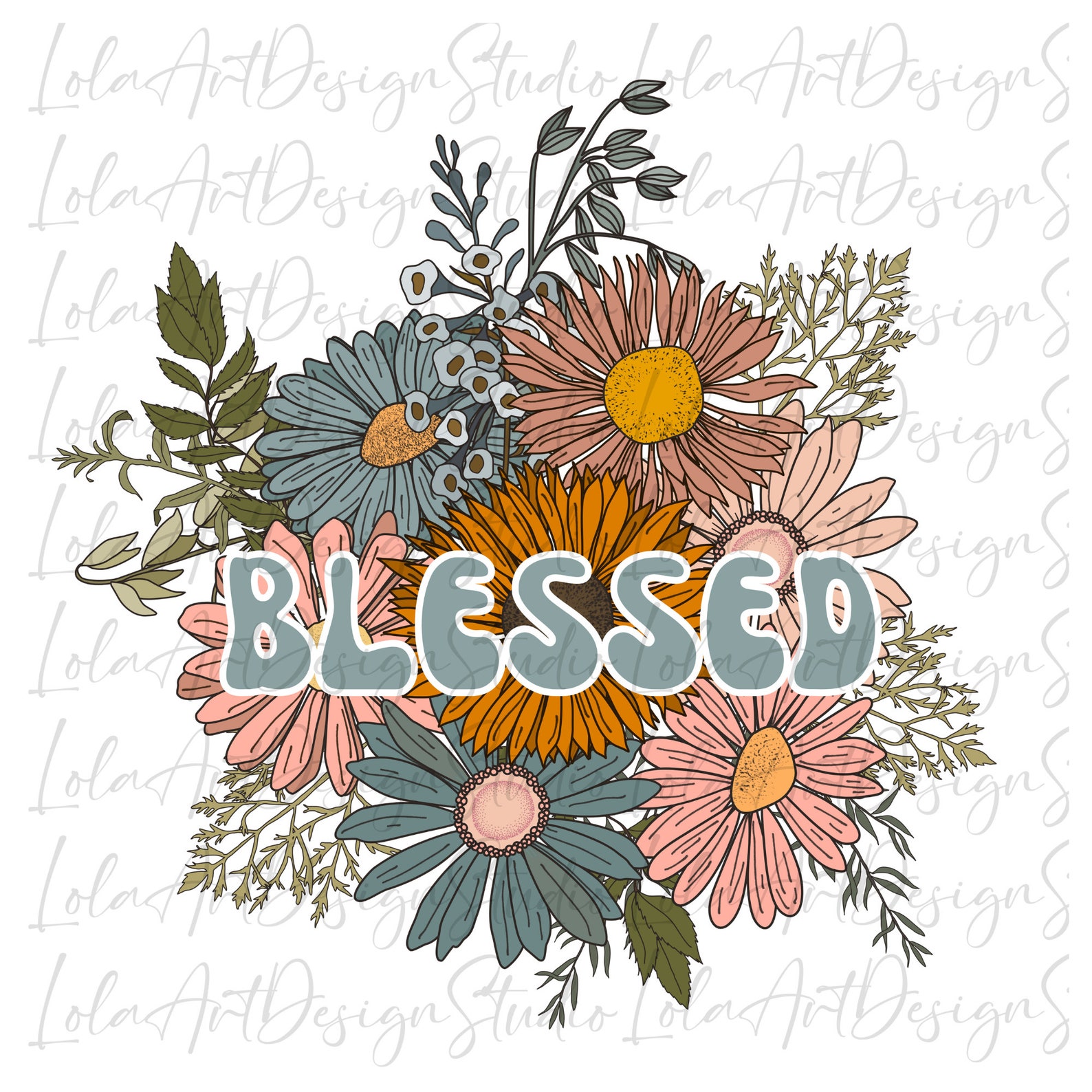 Blessed PNG for Sublimation, Boho Blessed Shirt Designs Png, Blessed ...